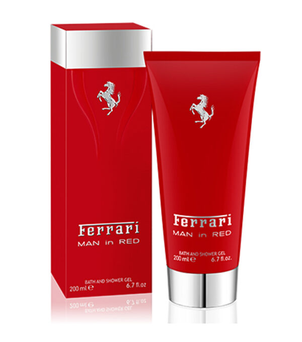 FERRARI MAN IN RED Bath and Shower Gel bagno doccia uomo 200ml ...