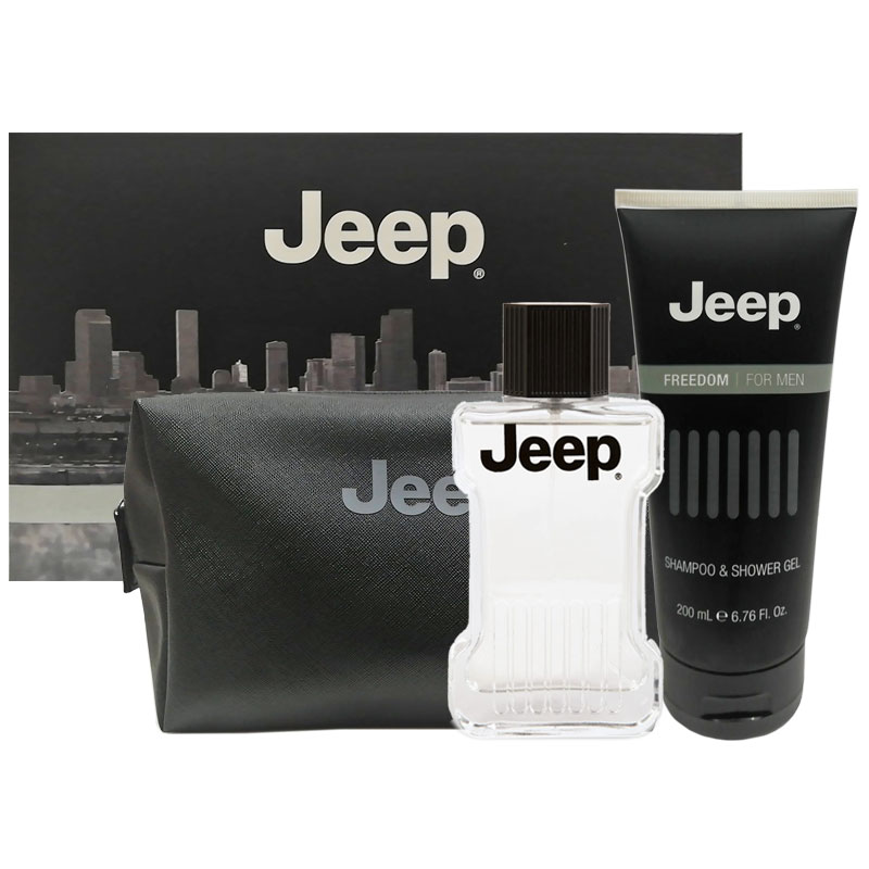 Cofanetto uomo JEEP FREEDOM edt 100ml + shampoo & shower gel 200ml ...