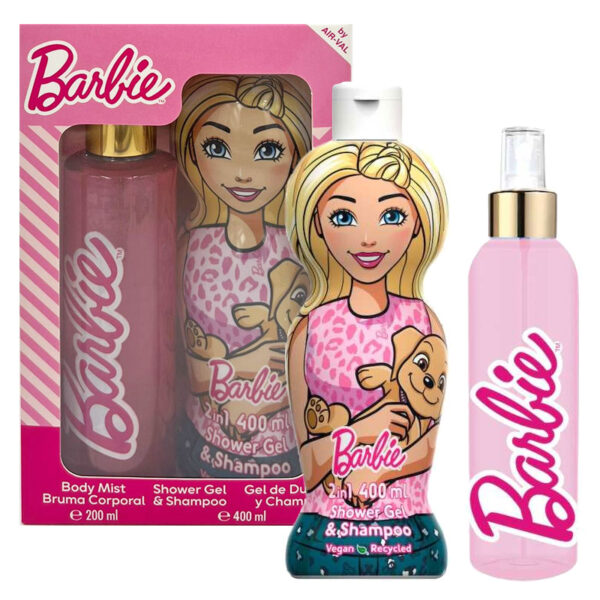 Cofanetto bambina BARBIE body mist 200ml + shower gel & shampoo 400ml ...